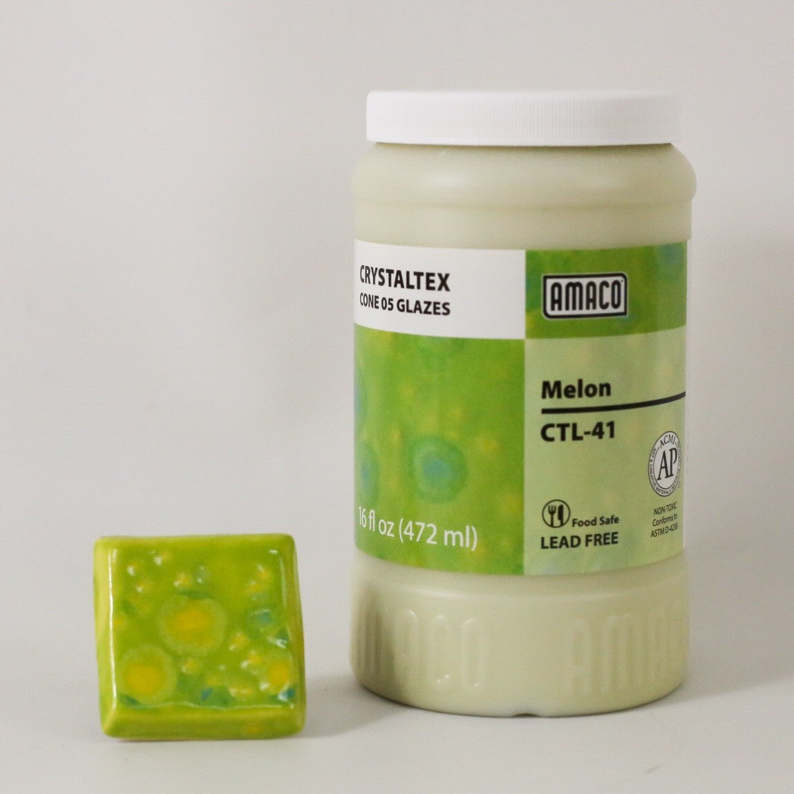 น้ำเคลือบ Crystaltex Amaco สี CTL-41 Melon – Pottery Clay Thailand