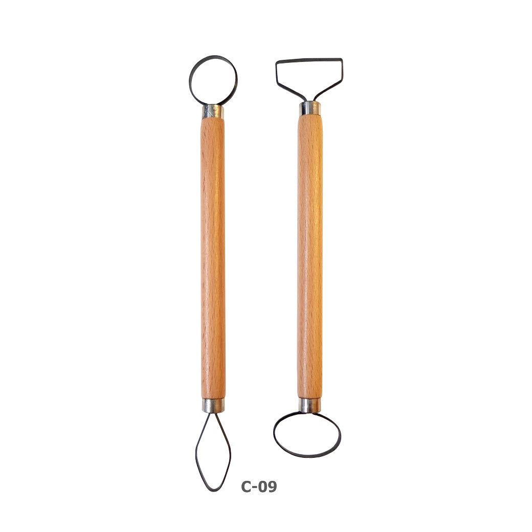 C-09 Flat Wire Scraper (DOUBLE-ENDED RIBBON TOOL SET) – Pottery Clay ...